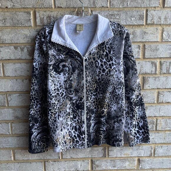 Jess & Jane | Jackets & Coats | Jess Jane Long Sleeve Rhinestones Zip ...